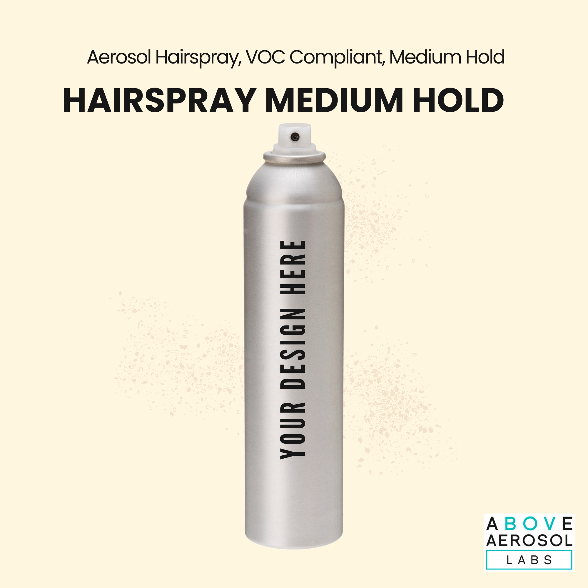 Private Label & White Label Hairspray Medium Hold - Above Aerosol